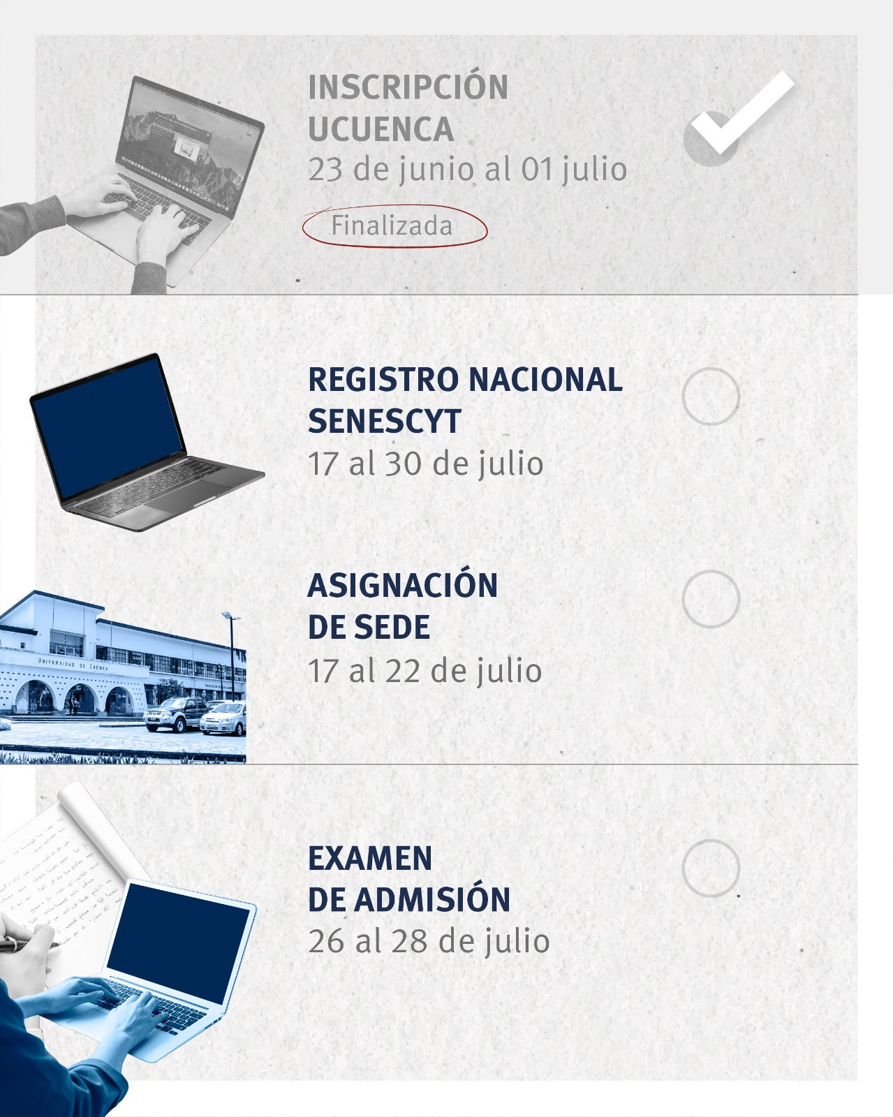 UCuenca registró a 19 970 aspirantes para el examen de admisión - UCUENCA