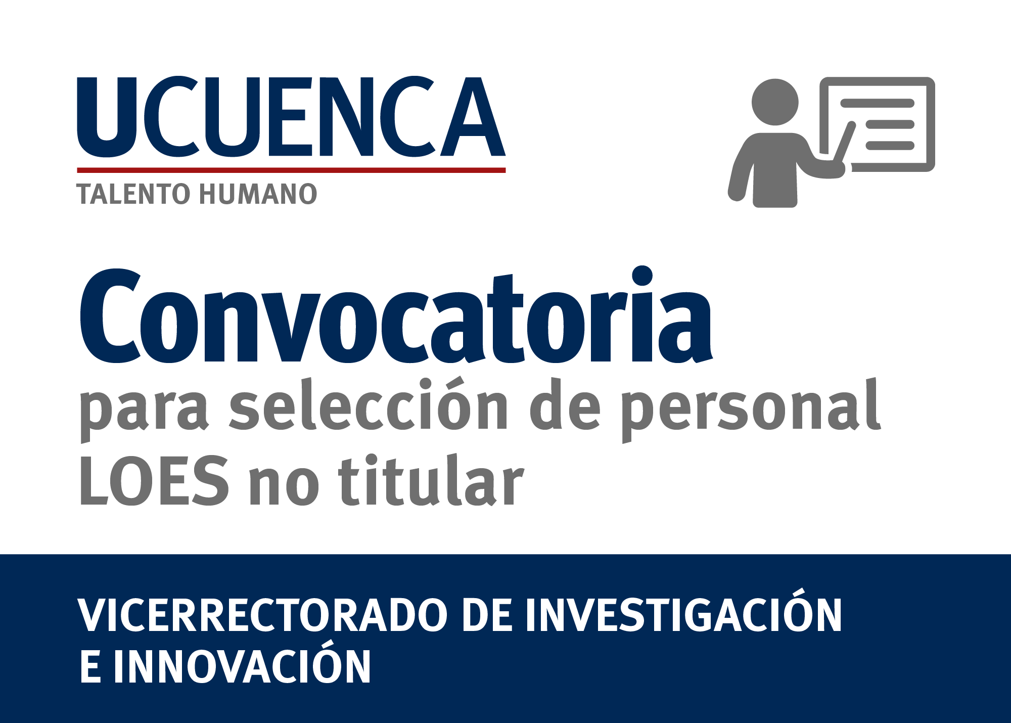 Convocatoria a proceso de selección de personal de apoyo académico no titular ocasional ...